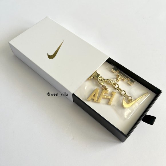 Nike | Accessories | Lebron Air Force Nike Swoosh Gold Keychain | Poshmark